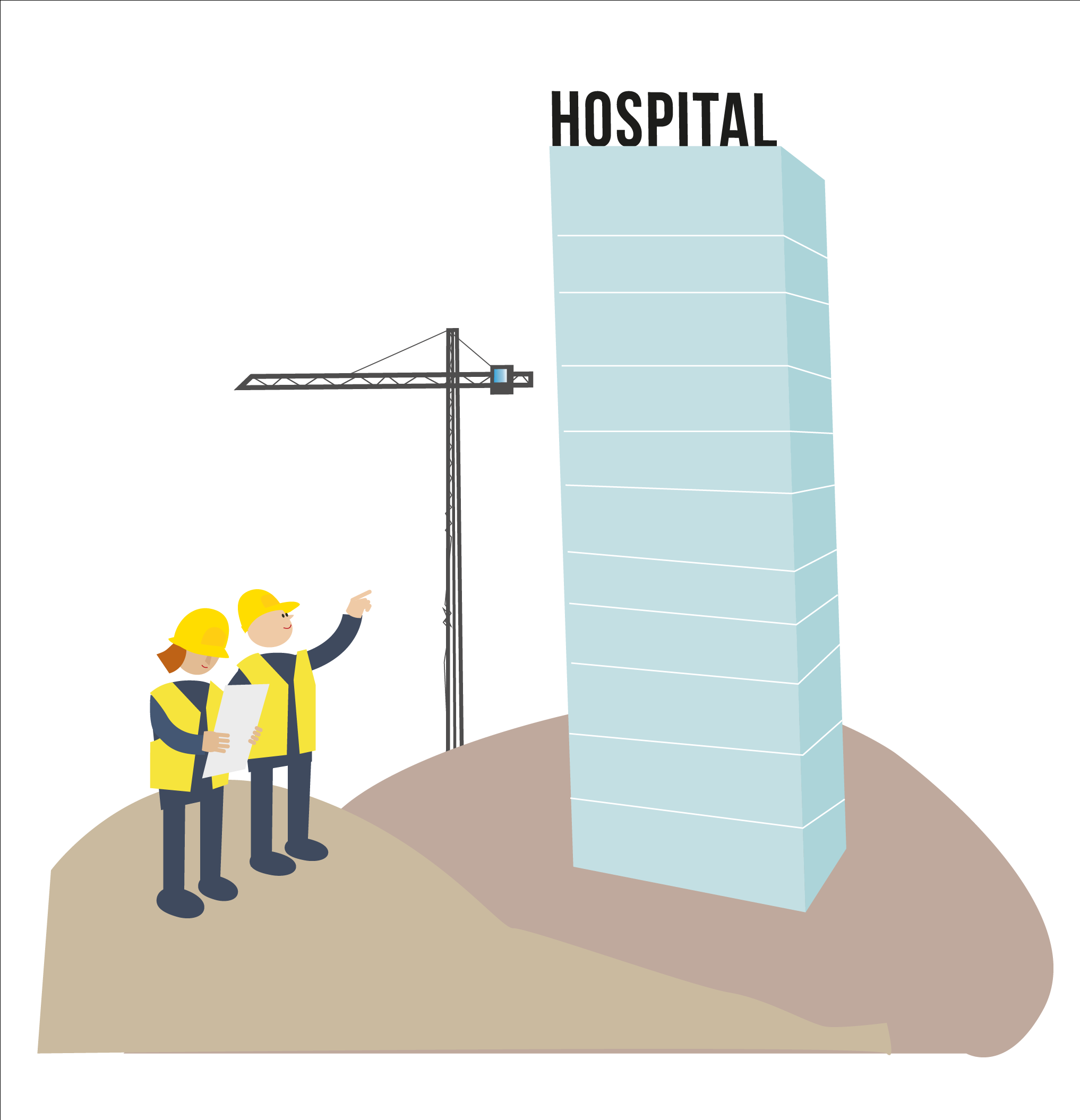 Byggeplads (med hvid eller transparent baggrund)