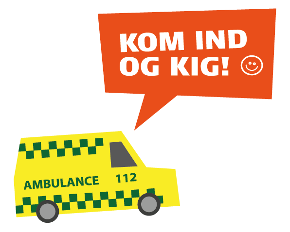 Kom på bamsehospital (med blå eller transparent baggrund)